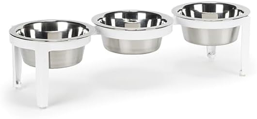 NMN Designs Vision Triple Diner - 3 Bowl Dog Feeder - Small to Medium ...