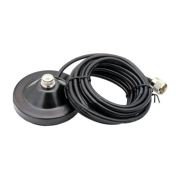 NMO Magnetic Base Mount with PL259 Plugs Connect 16.4FT Cable Extension ...