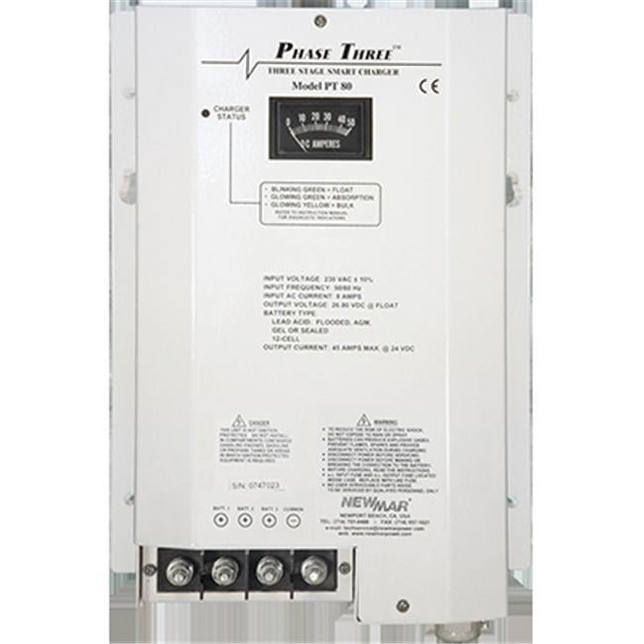 NMR-PT-80 3-Phase Battery Charger with 80 Amps 12 VDC Output & 3 Bank ...