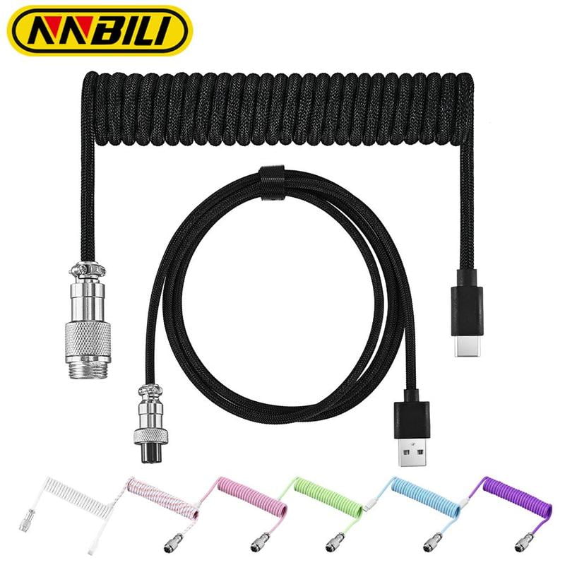NNBILI Mechanical Keyboards Coiled Cable, 1 Count Type C USB Port ...