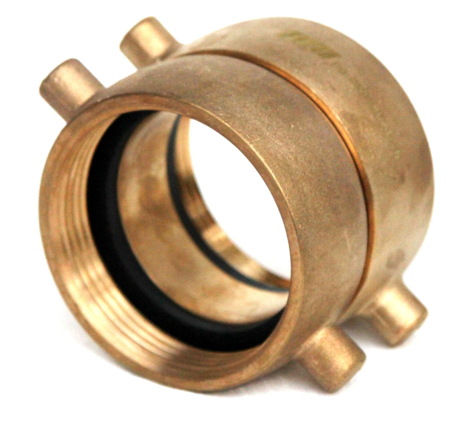 NNI 2-1/2" NST NH Double Female Swivel Adapter Brass for Fire hose Hydrant - Walmart.com