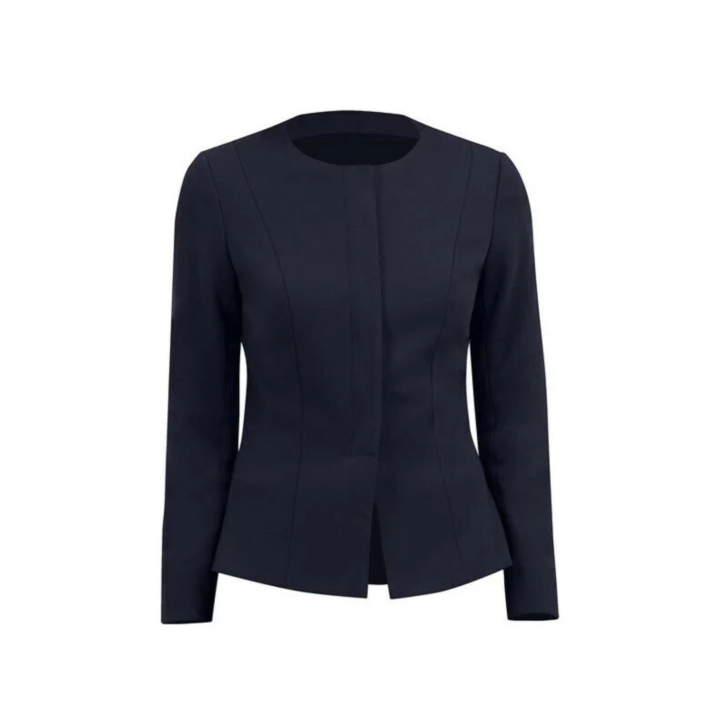 NNT Womens Formal Ponte Jacket Collarless Concealed t Zip Business Coat CAT1E3 - Walmart.com