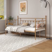 Caroline Complete Metal Daybed with Link Spring Support Frame and Pop ...