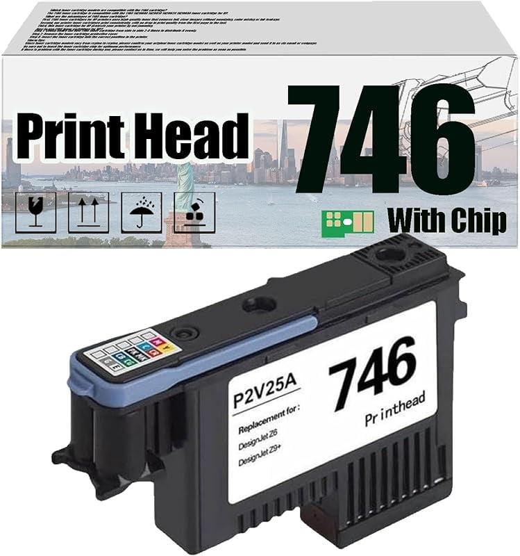 NNWR 746 P2V25A Print Head, Compatible for HP DesignJet Z6 & Z9+ Large ...