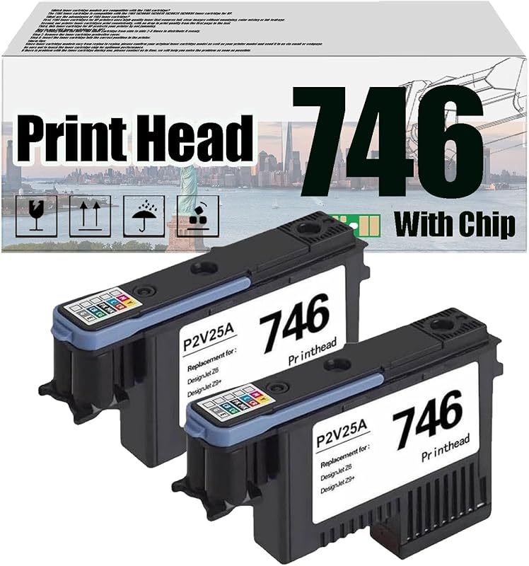 NNWR 746 P2V25A Print Head, Compatible for HP DesignJet Z6 & Z9+ Large ...