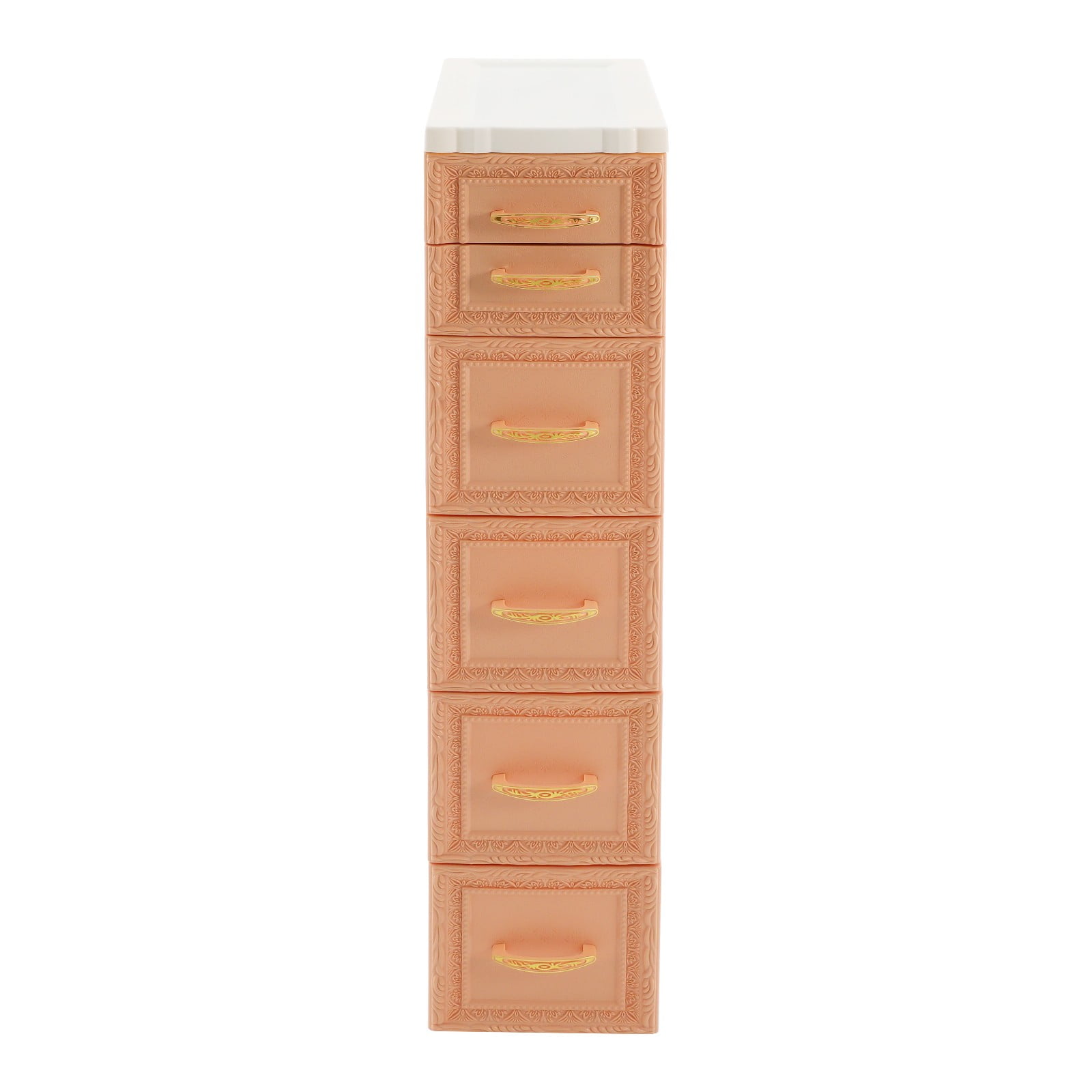 NNYYS 5-Tier Plastic Drawers Storage Dresser, Narrow Slim Storage ...