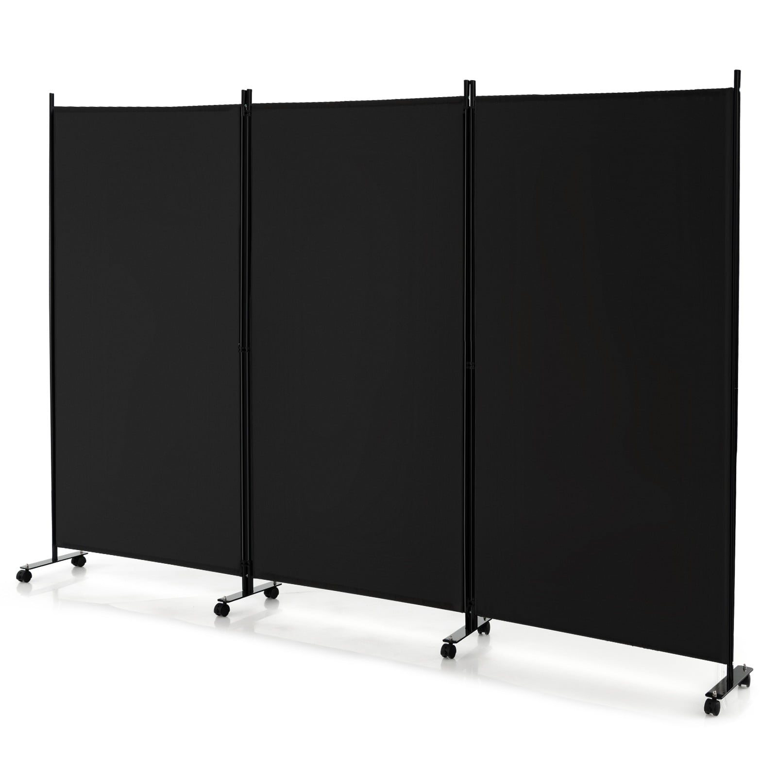 NNYYS Folding Room Divider, 6FT Rolling Privacy Screen with Lockable ...