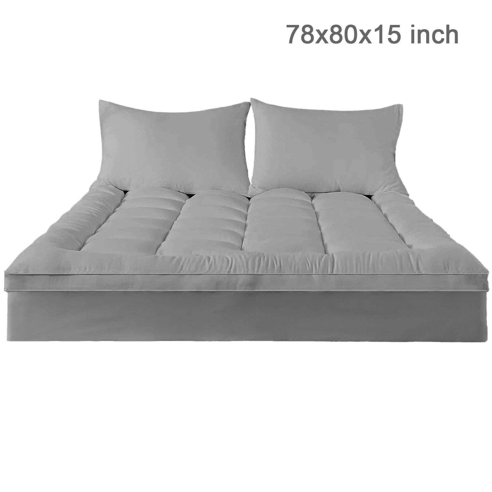 NNYYS Mattress Topper Cotton Top - Twin Extra Long - Soft Plush Topper ...