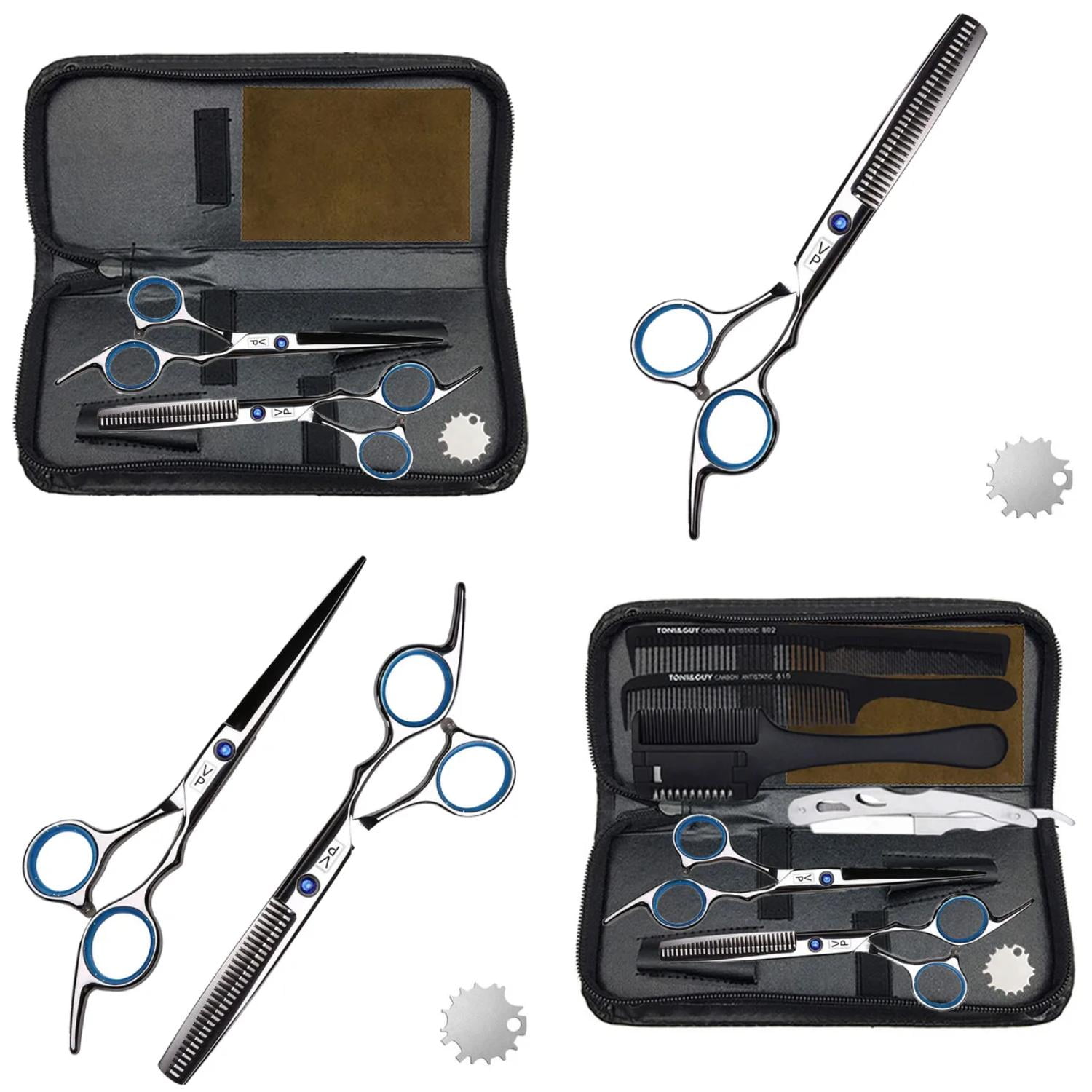 NNZHISNG Premium Professional 6 Inch Haircut and Thinning Scissors Set ...