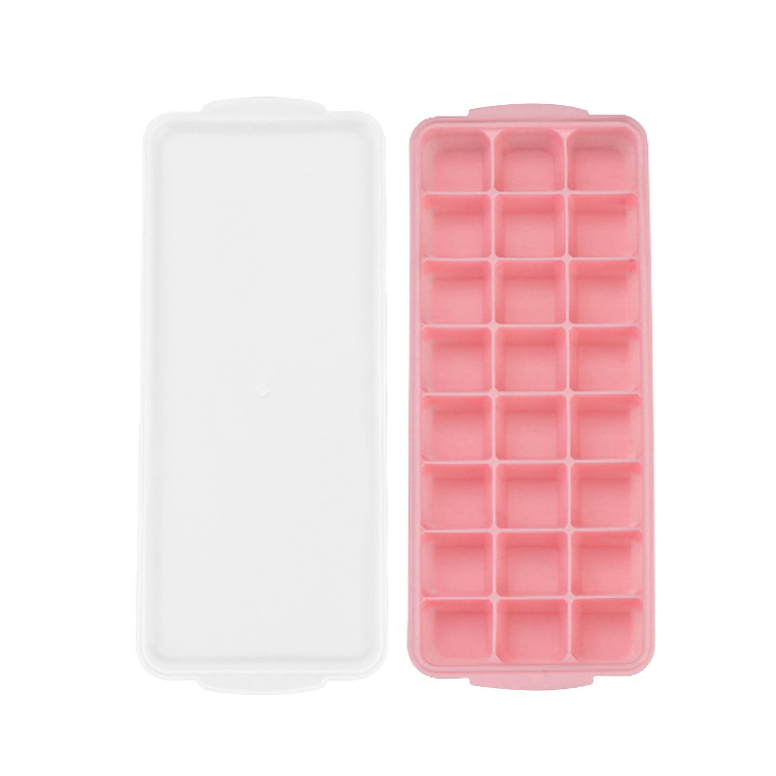 NNgdian Ice Tray Tray with Lid, Easy-Release 24 Small Nugget Ice Tray ...