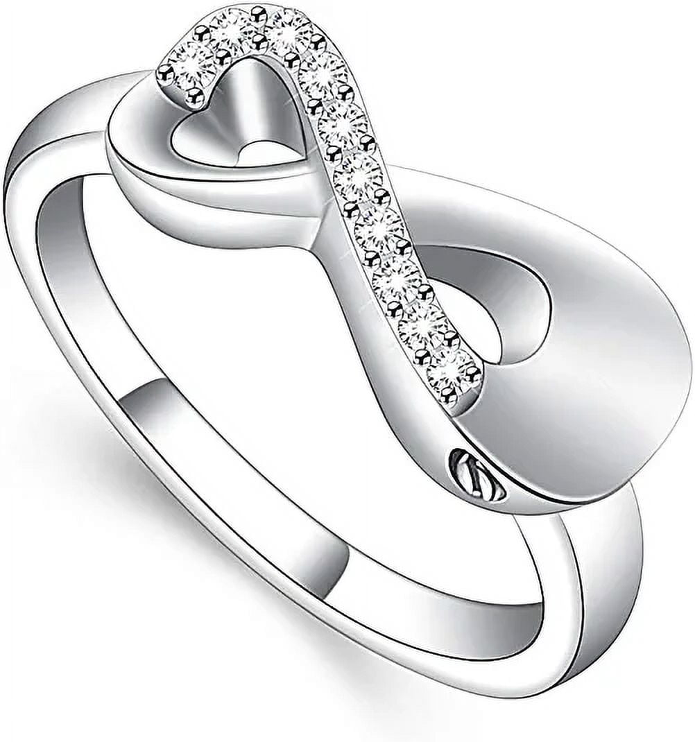 NO.6-NO.10 Cremation Jewelry Infinity Love Heart Urn Ring for Human Pet ...