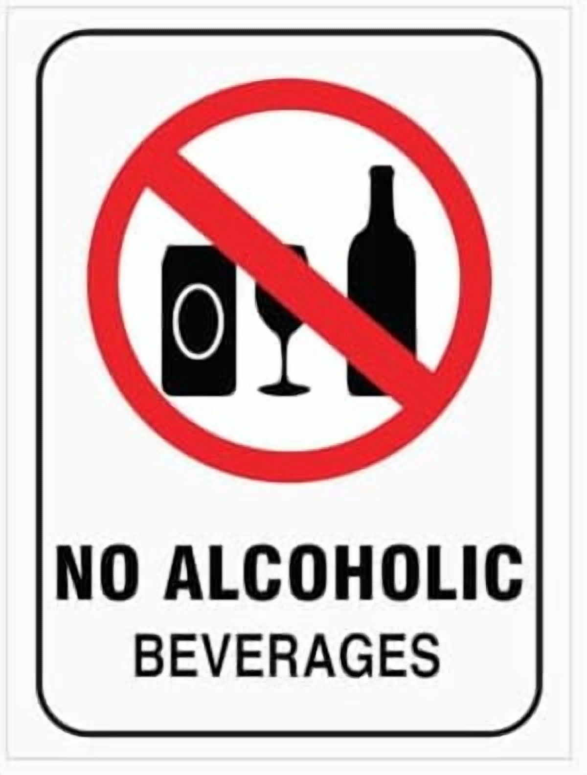 NO ALCOHOLIC BEVERAGES SIGN Statutory & Safetys Metal Tin Sign 8 x 12 ...