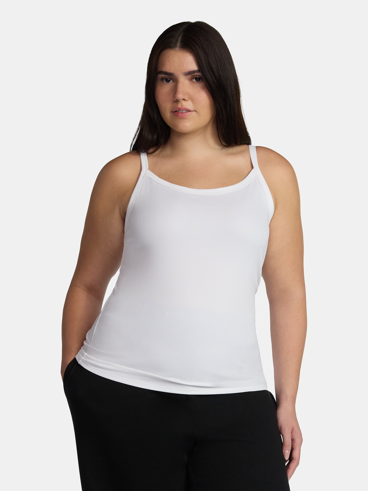 No Boundaries Ribbed Cami Top, Women's XXS-XXL - Walmart.com