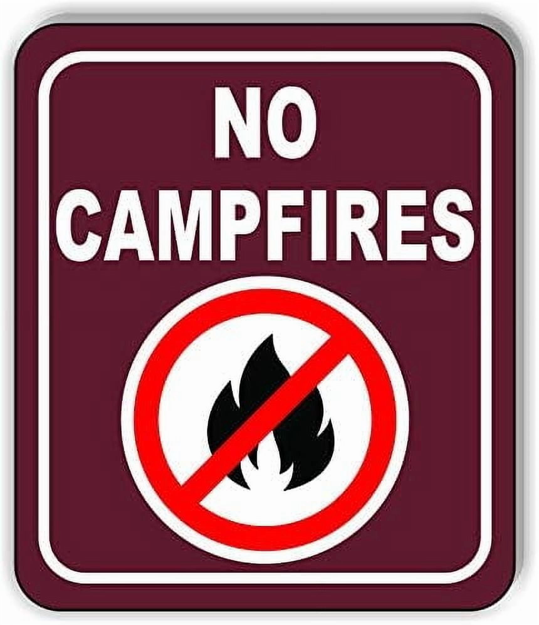 NO CAMPFIRES CAMPING Sign Wall Art Outdoor Indoor 12x8 Inches Metal tin ...