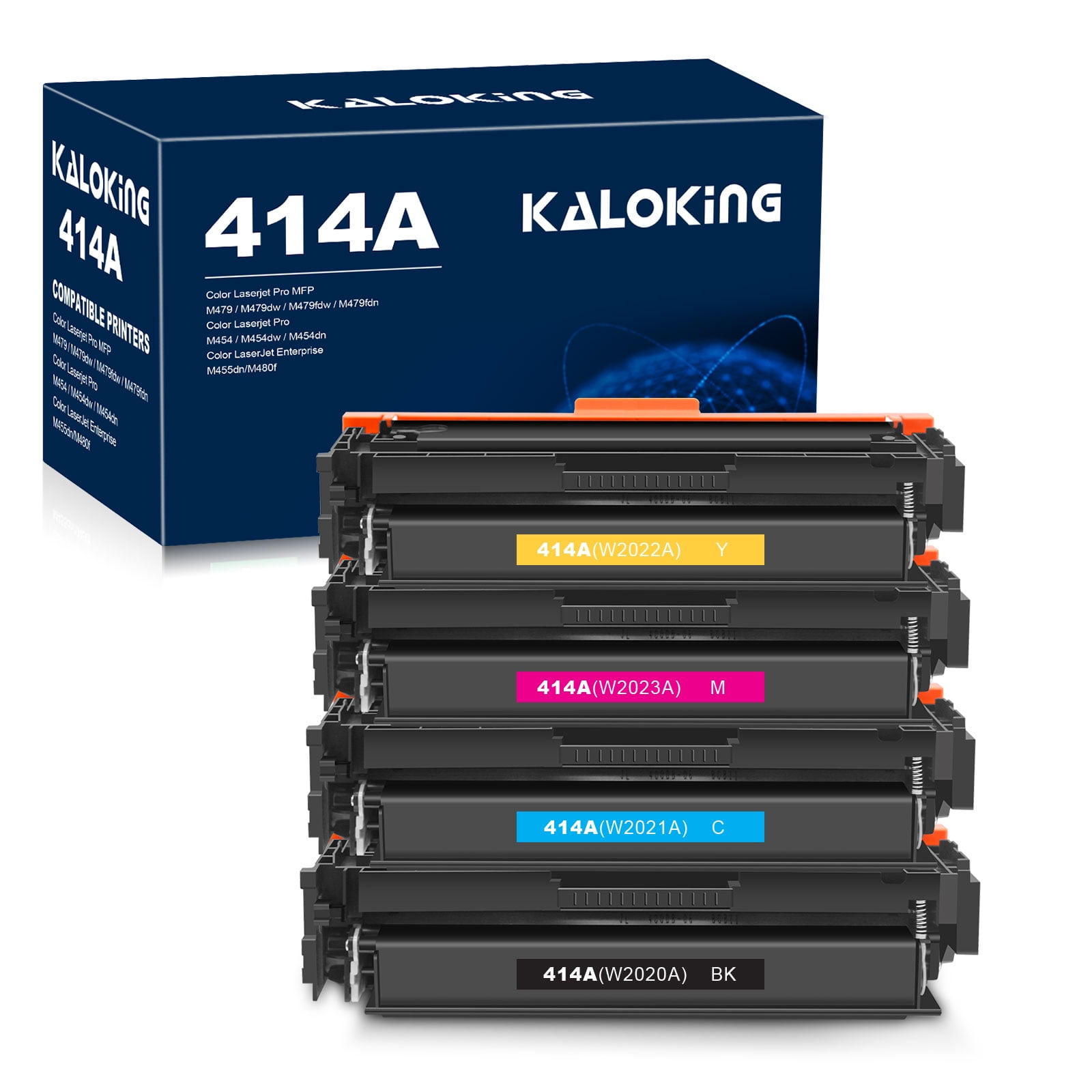 (NO Chip) 414A Toner Cartridges Compatible for HP 414A W2020A W2021A ...