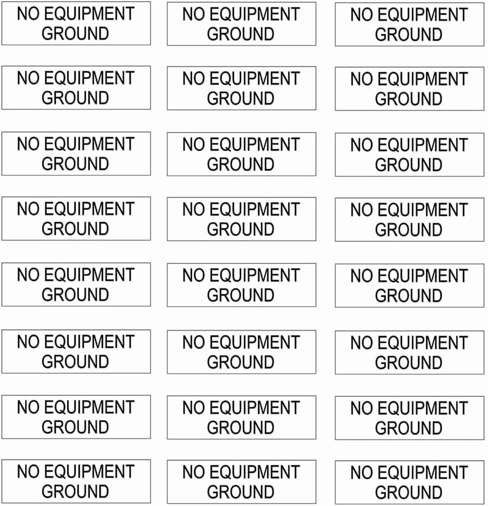 NO Equipment Ground Protected Outlet Receptacle Plates Label Sticker ...
