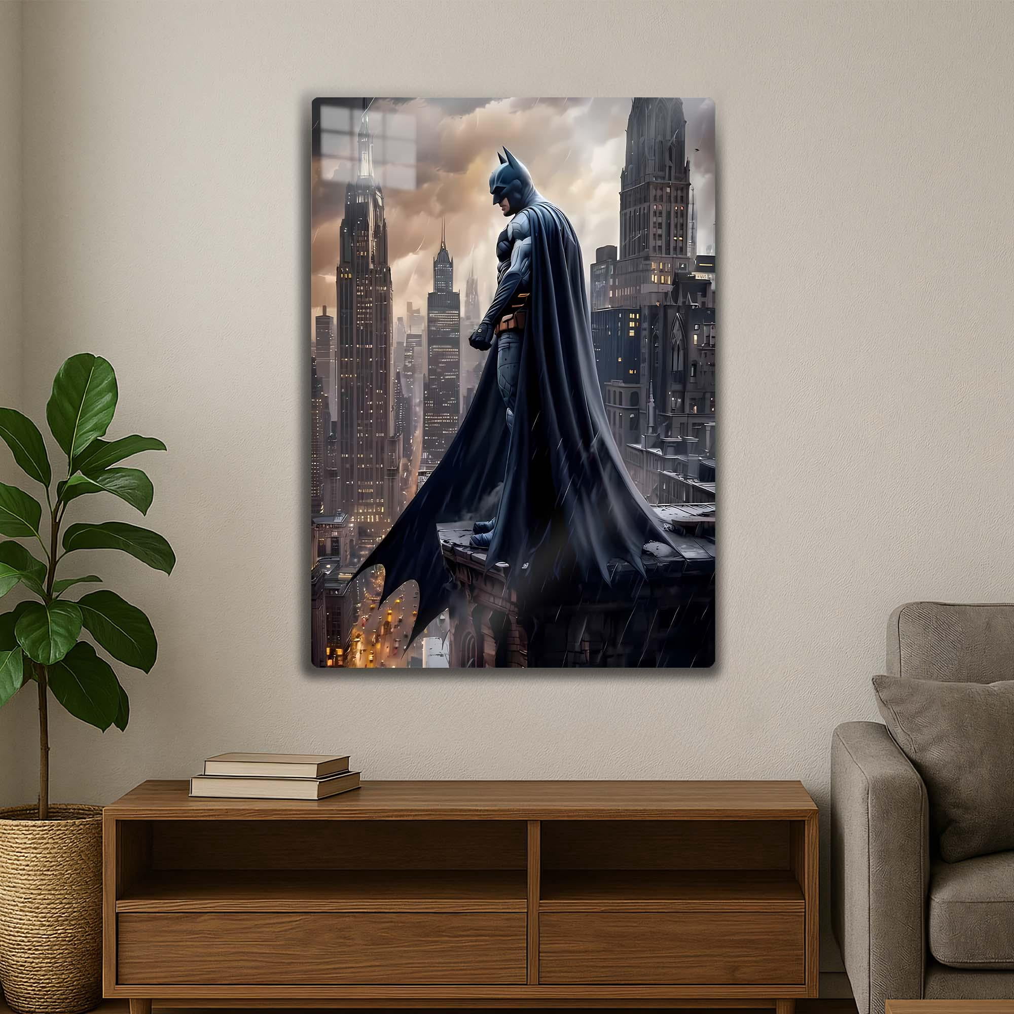 NO FRAME Batman Metal Wall Art, The Dark Knight Decor, Gotham City ...