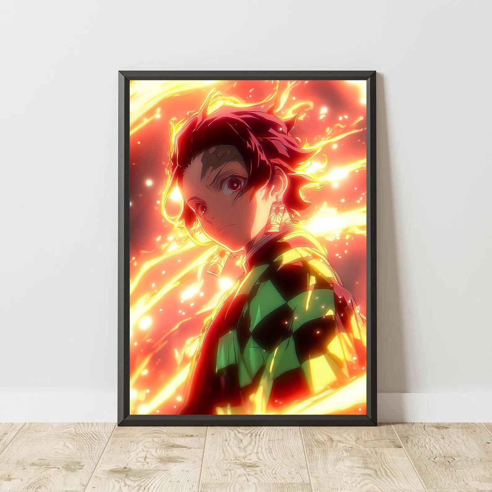 NO FRAME Demon Slayer Tanjiro Poster | Sun Breathing Epic Anime Print ...