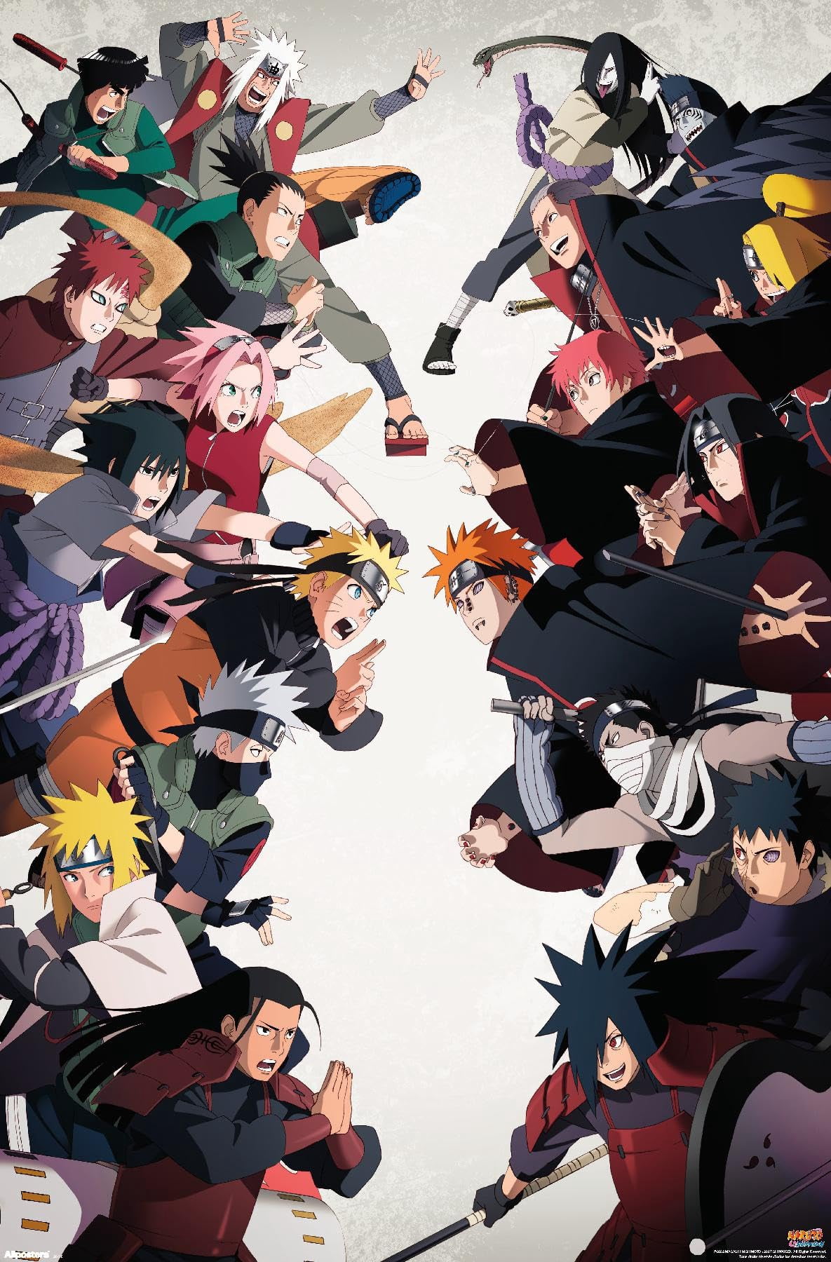 NO FRAME Naruto Shippuden - Face-Off Wall Poster - Walmart.com