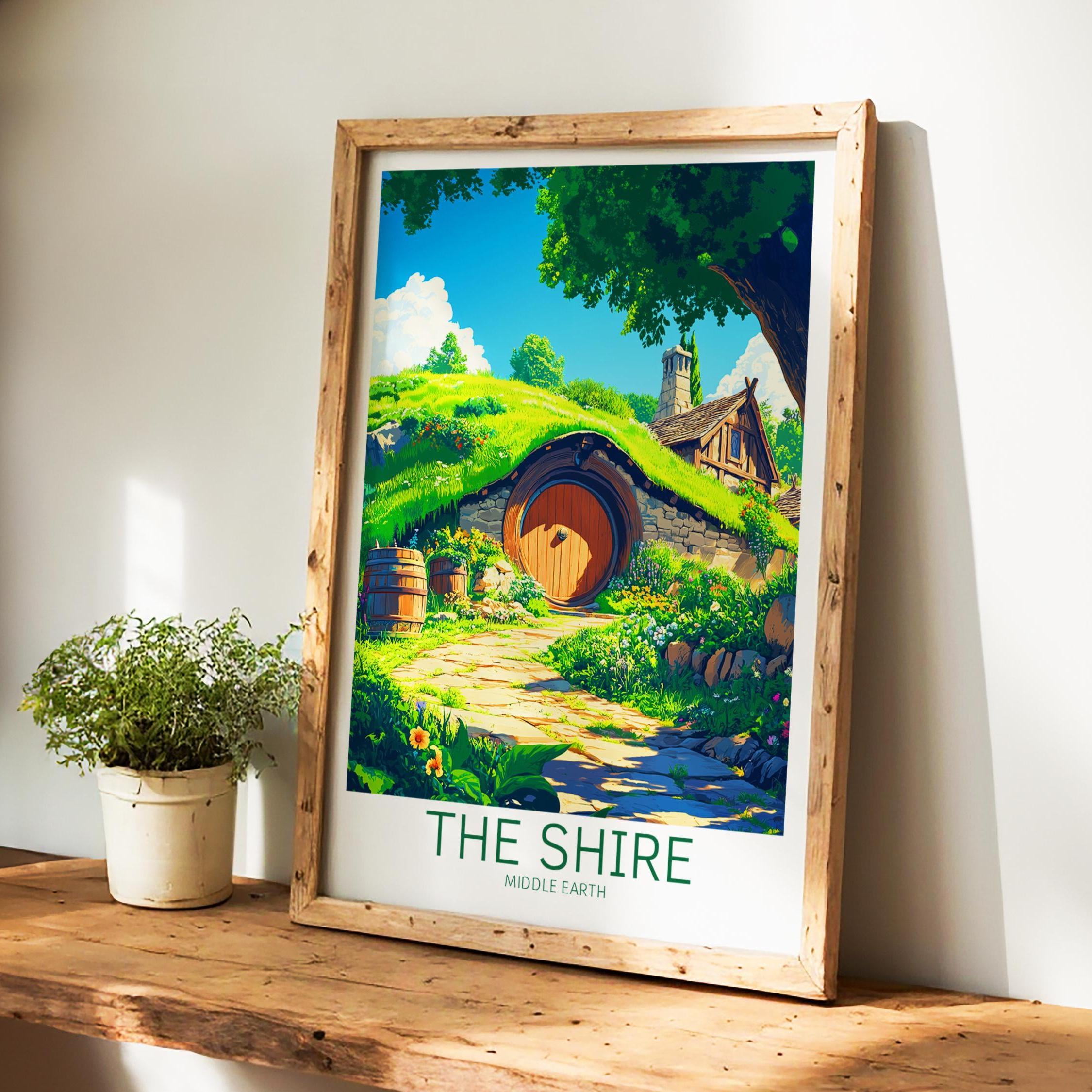 NO FRAME The Shire Poster, Hobbit Fan Art, Middle-earth Wall Art, LOTR ...