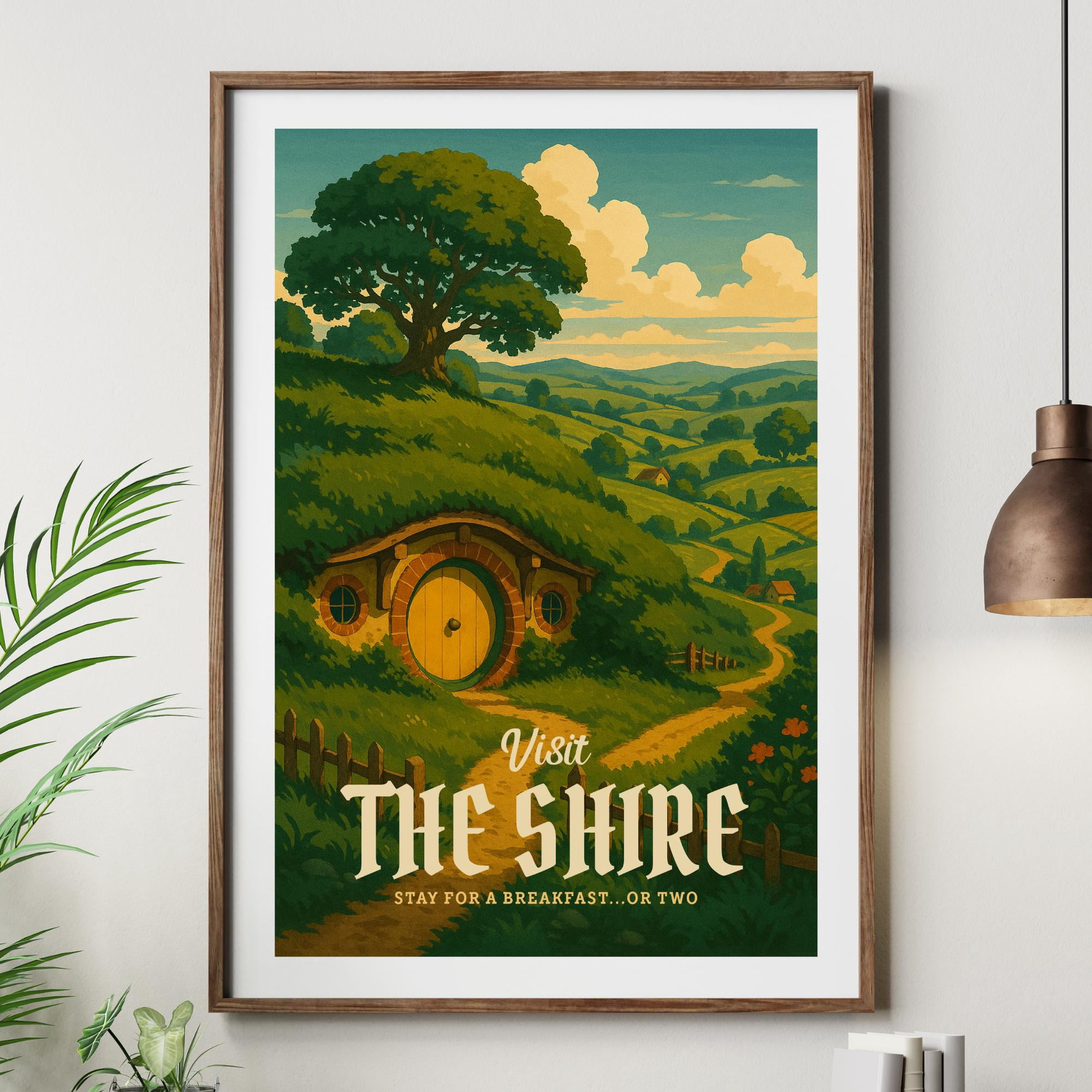 NO FRAME The Shire Poster | Lord of the Rings Travel Art - Walmart.com