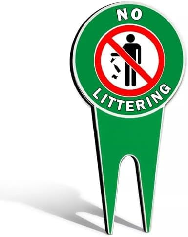 NO LITTERING Sign Art Minimalist Style,for Patio Lawn & Garden Outdoor ...