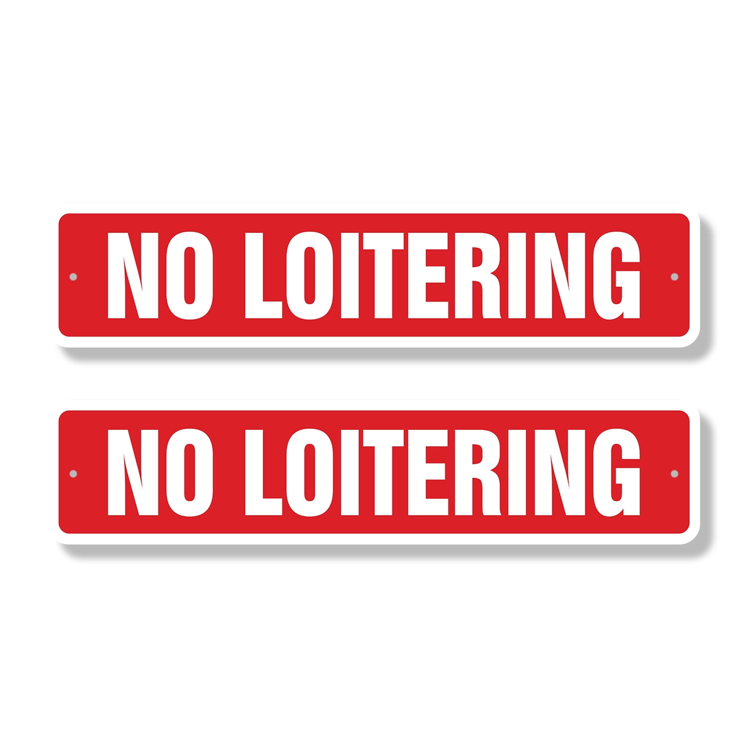 NO LOITERING Classic Street Sign (2 Pack) illegal crime public spaces ...