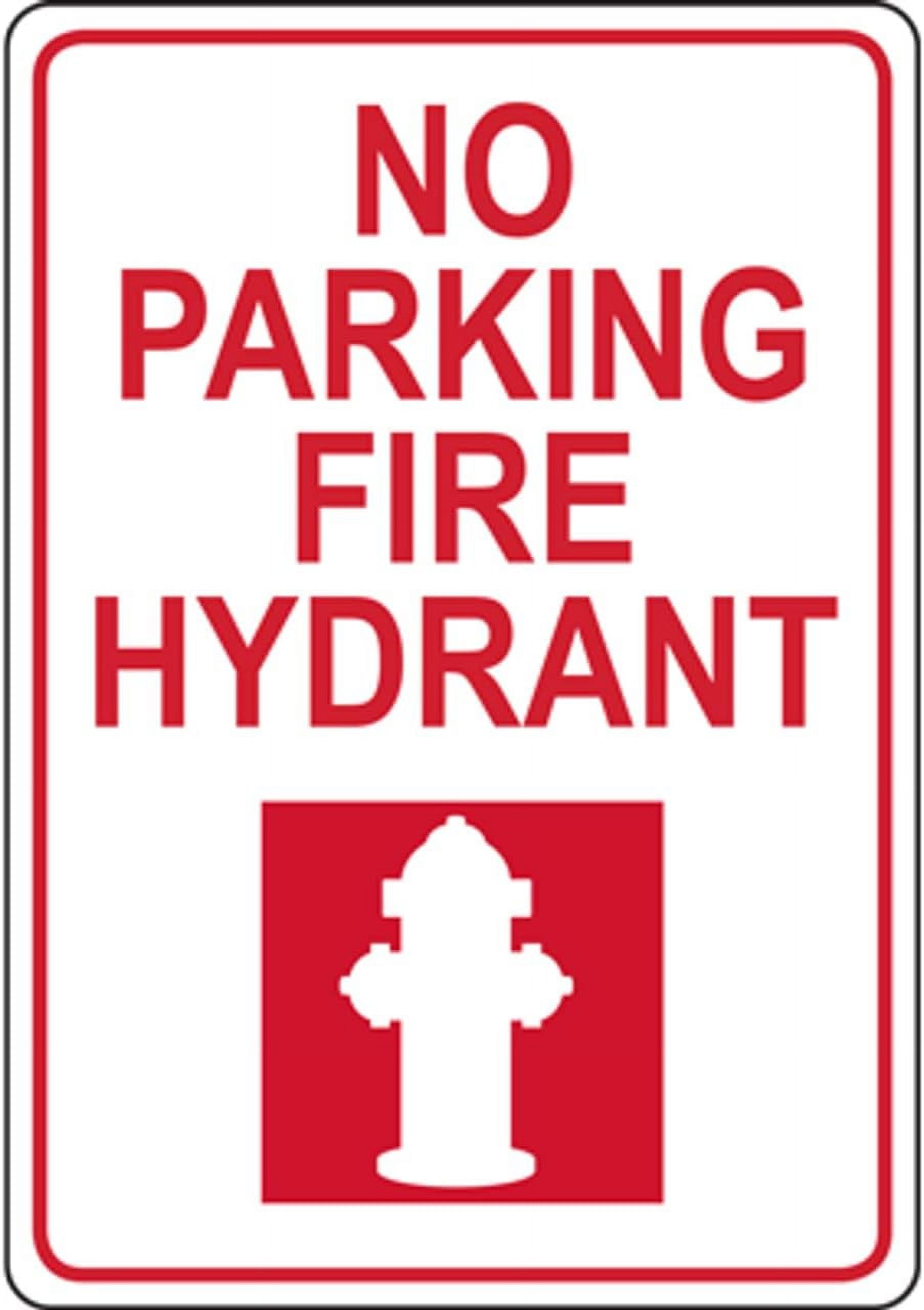 NO PARKING FIRE HYDRANT SIGN Safety Signs Workplace Parking Signs 8x12 ...