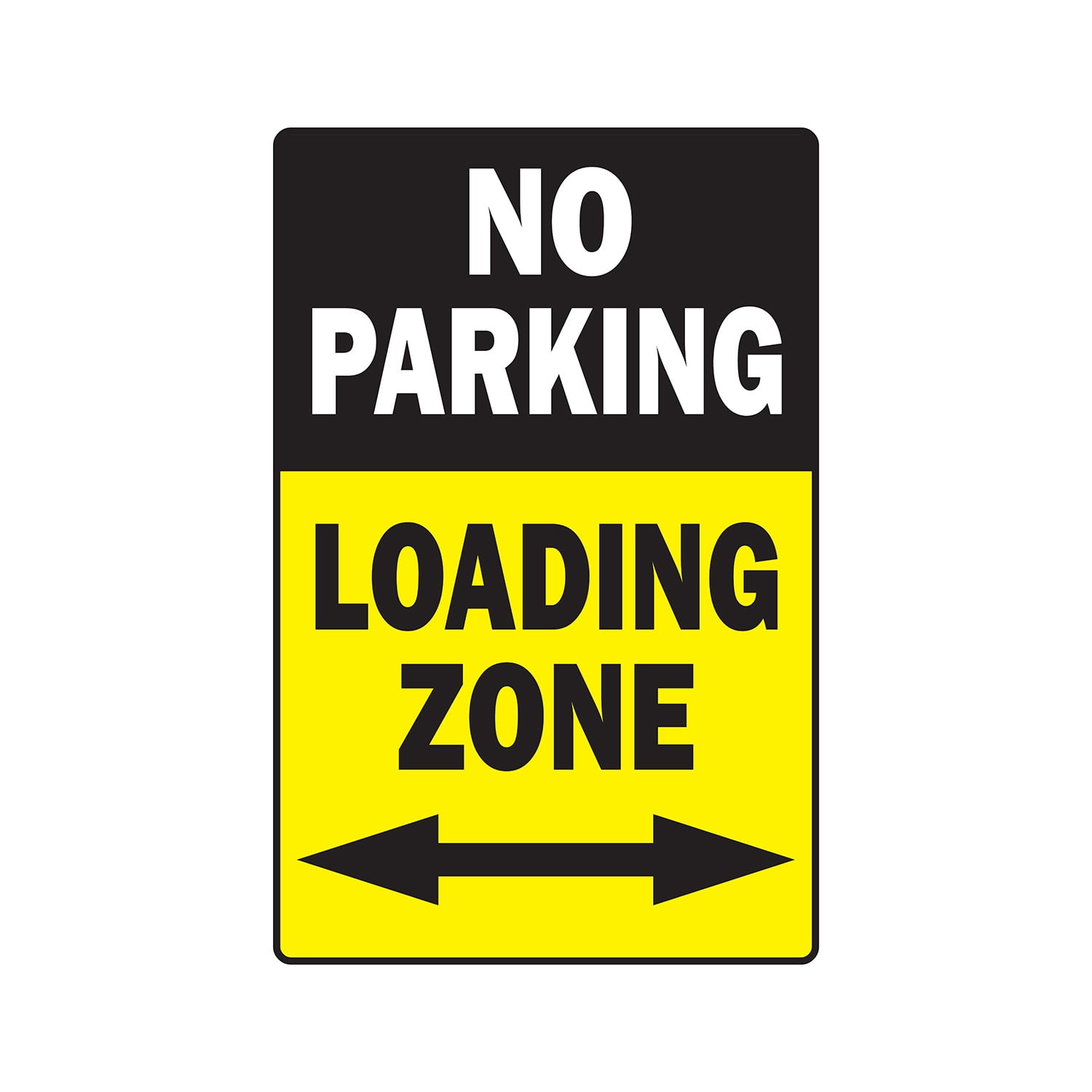 NO PARKING LOADING ZONE Aluminum Sign vehicles parking lot truck ...