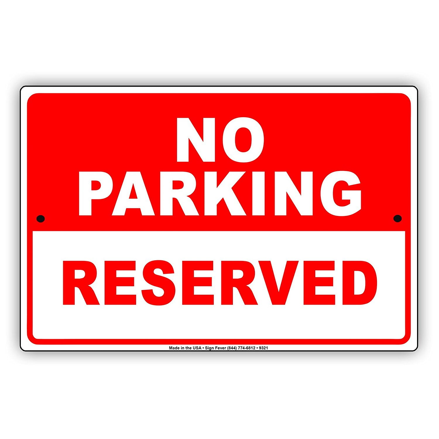 NO PARKING Reserved Spot Lot Garage Caution Notice Aluminum Metal Sign ...