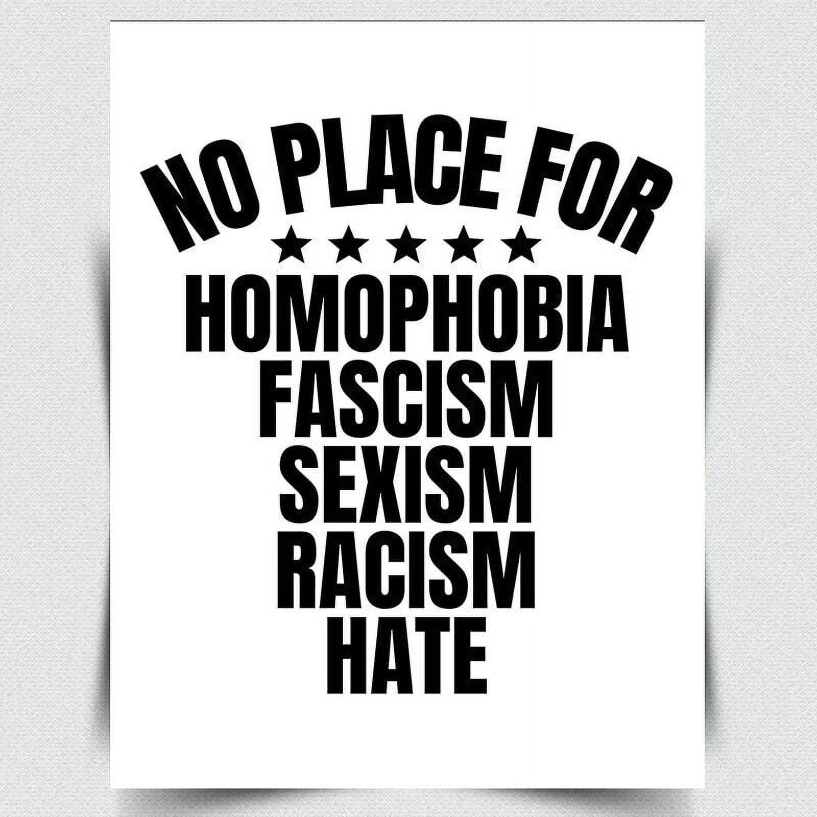 NO PLACE FOR HATE Metal Aluminium SIGN PLAQUE inspirational quote ...
