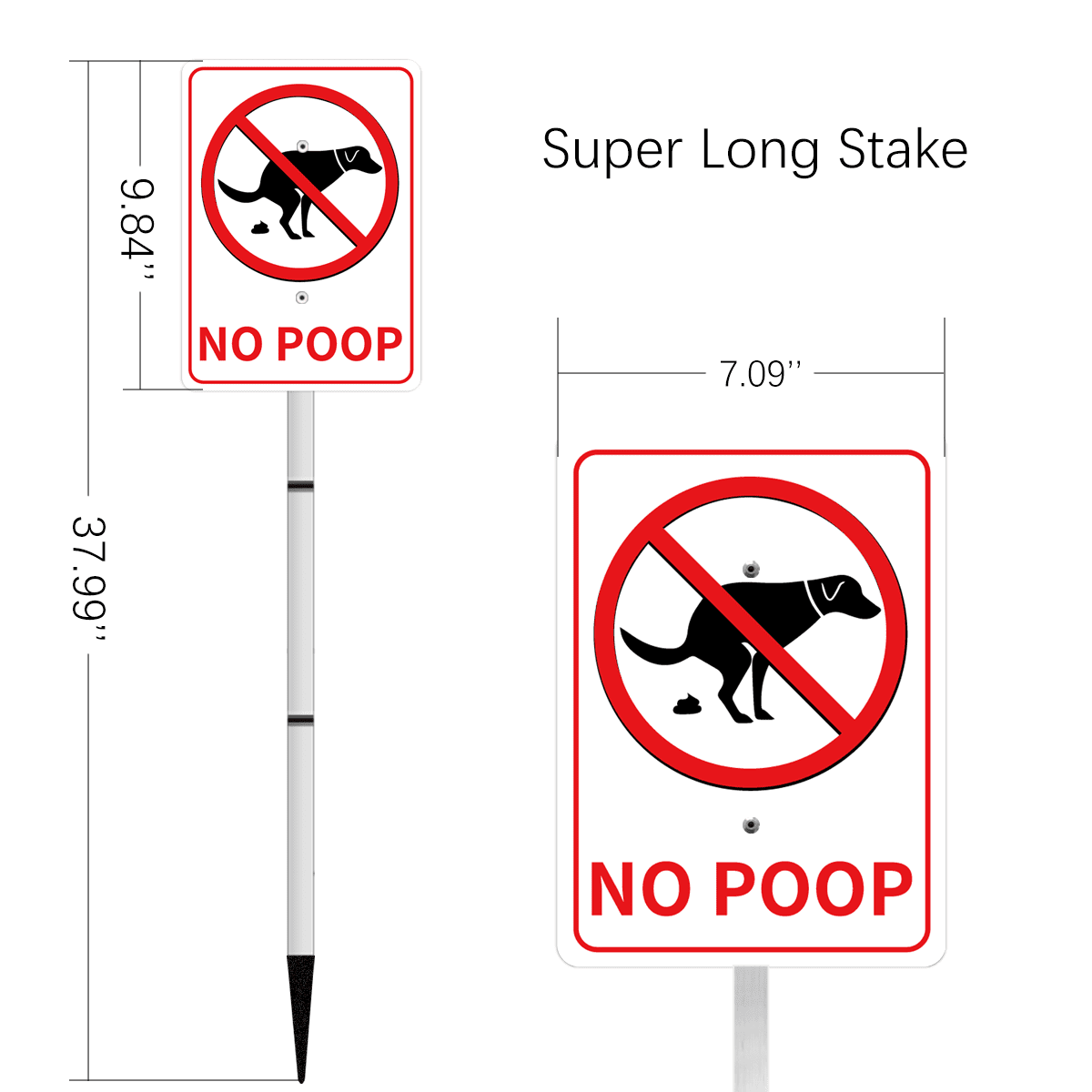NO POOP Sign for Yard and Front Door, Pick Up After Your Dog Signs,Yard ...