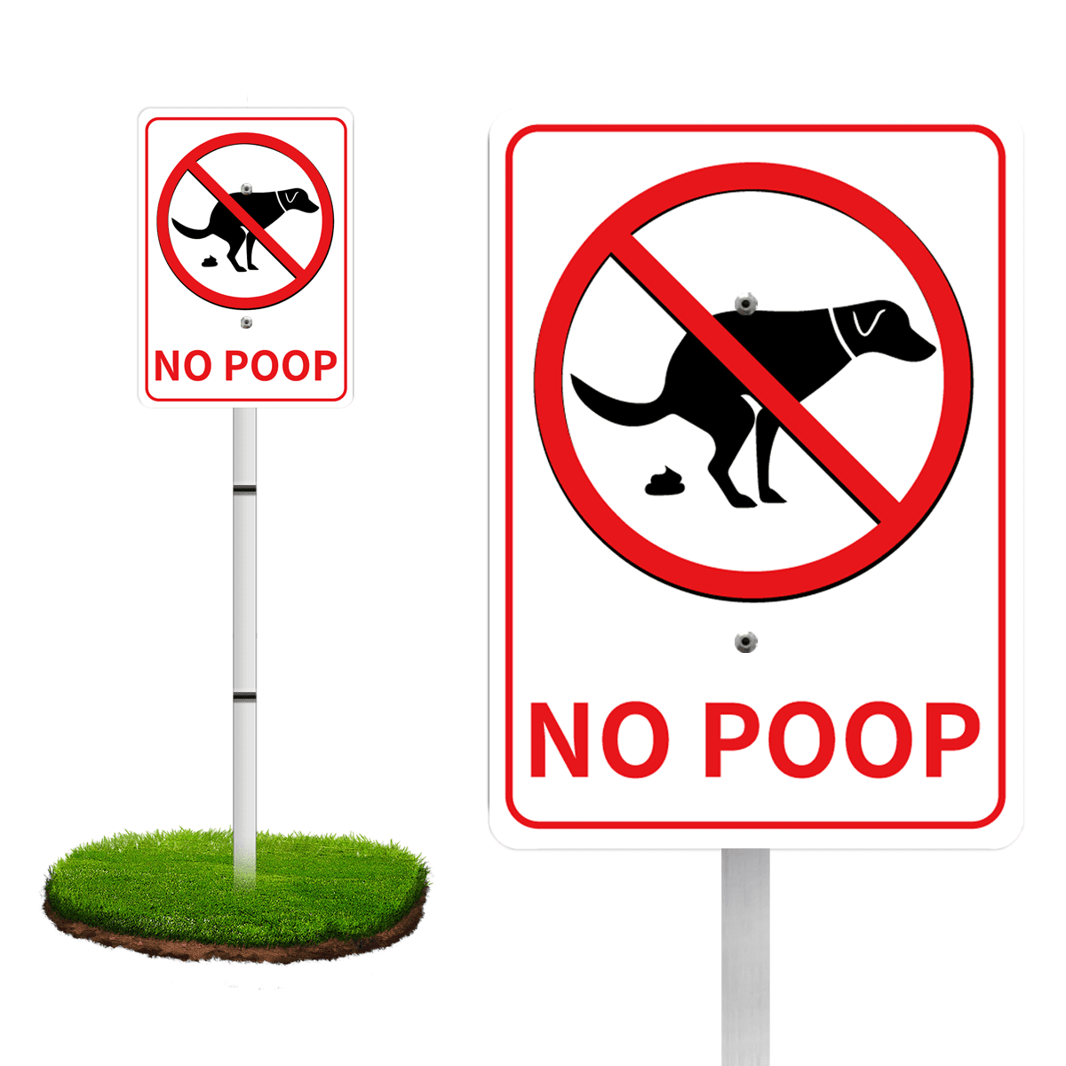 NO POOP Sign for Yard and Front Door, Pick Up After Your Dog Signs,Yard ...