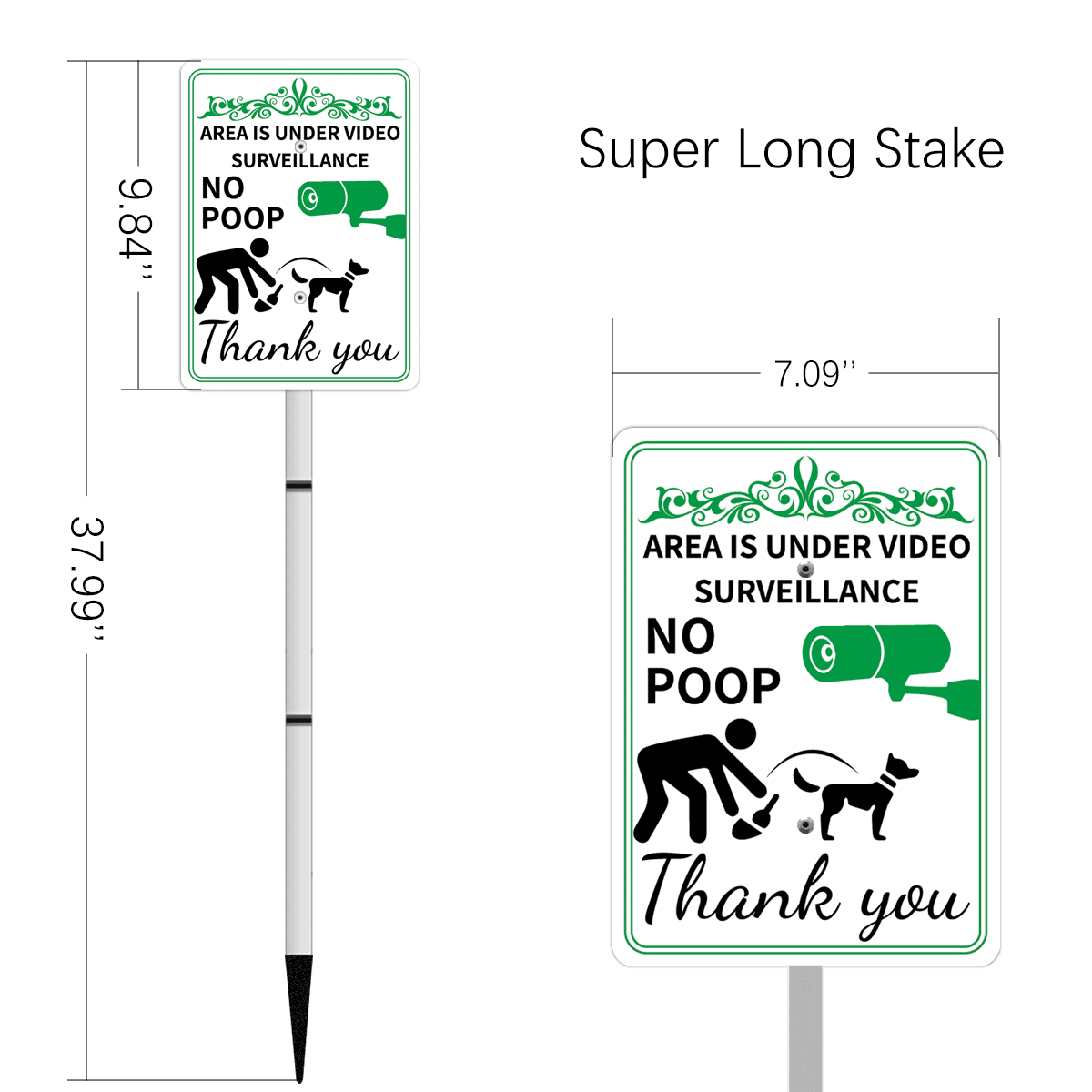 NO POOP Sign for Yard, Pick Up After Your Dog Signs,Yard Signs With ...