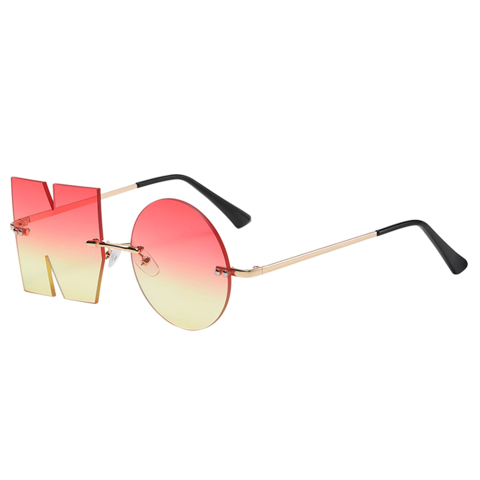 NO Party Rimless Irregular Design Sunglasses For Both Men And Women ...
