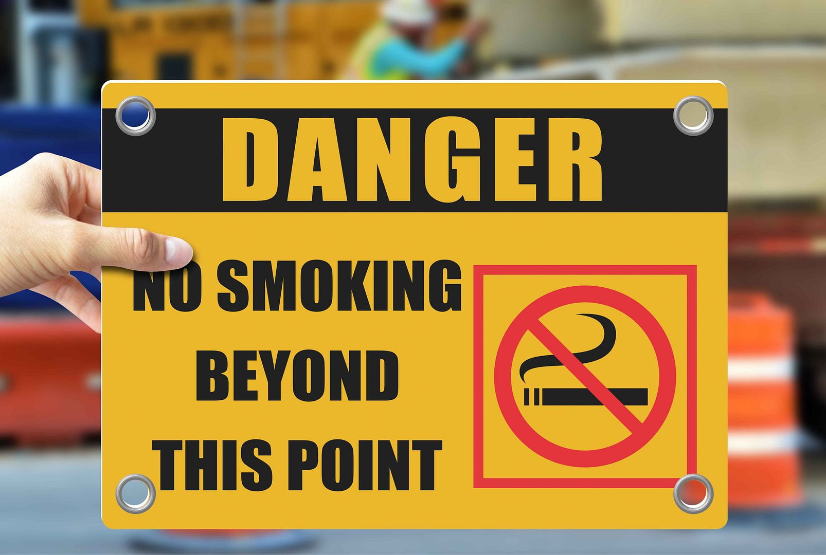 NO SMOKING BEYOND THIS POINT | Warning Notice Caution Danger 3mm PVC ...