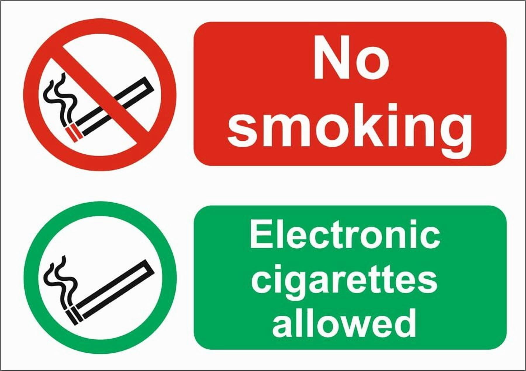 NO SMOKING E CIGS ALLOWED Metal Sign OR FOAMEX SMOKING/SITE SIGN Size ...