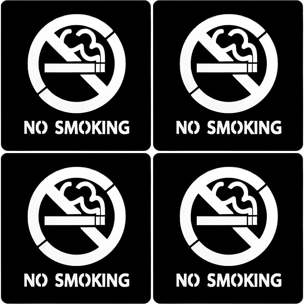 NO SMOKING Sign Sticker Mirror Surface Acrylic Sign 3D Mirror Wall ...