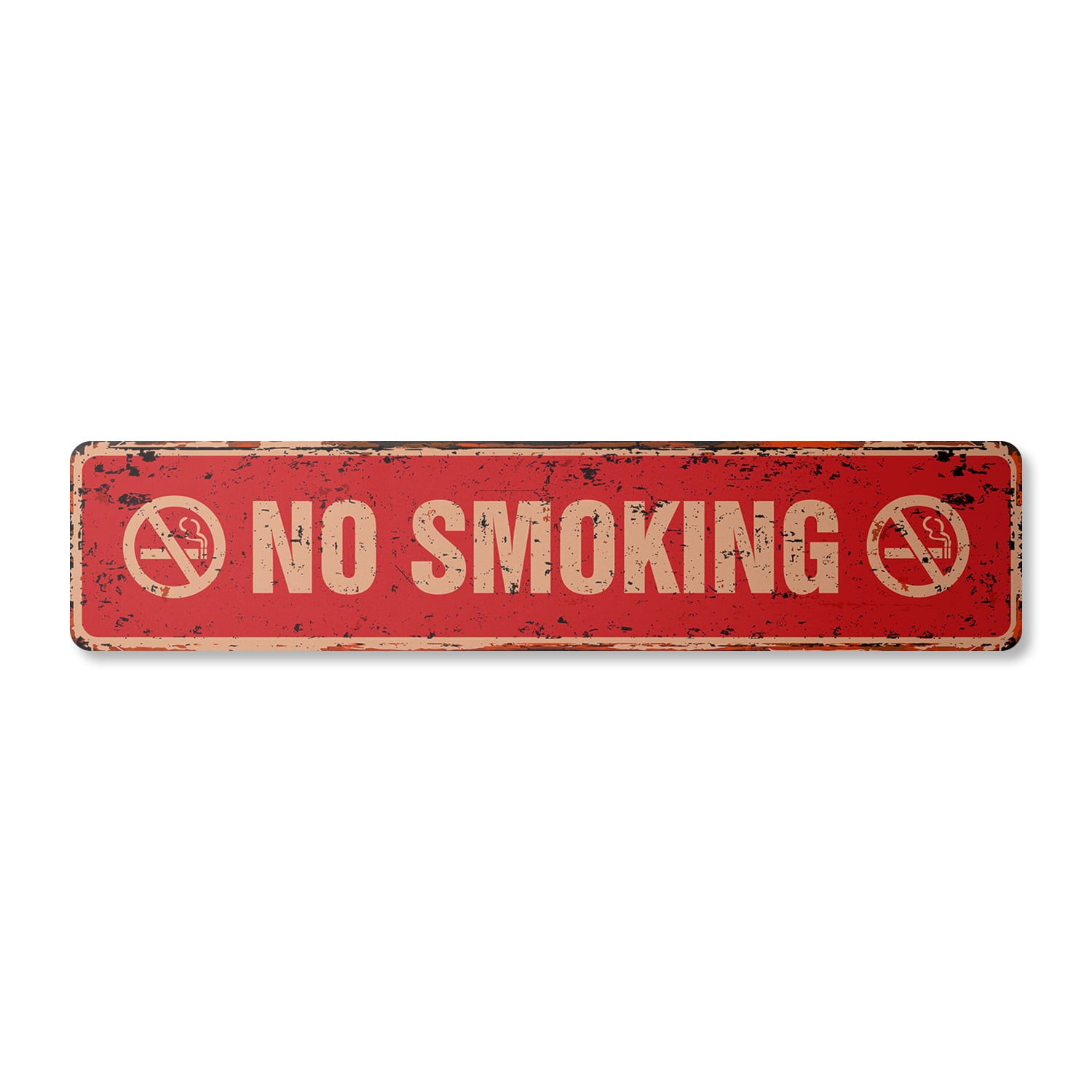 NO SMOKING Vintage Aluminum Street Sign SMOKING Metal Sign Metal Sign ...