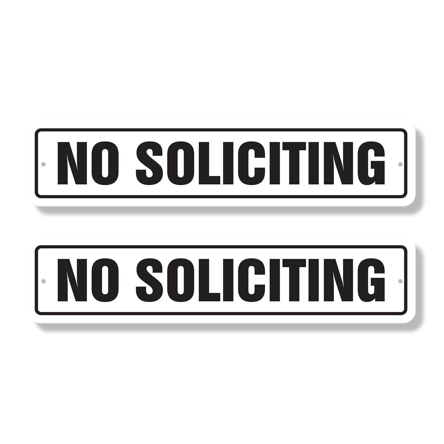 NO SOLICITING Classic Street Sign (2 Pack) SOLICITING SIGN solicitation ...
