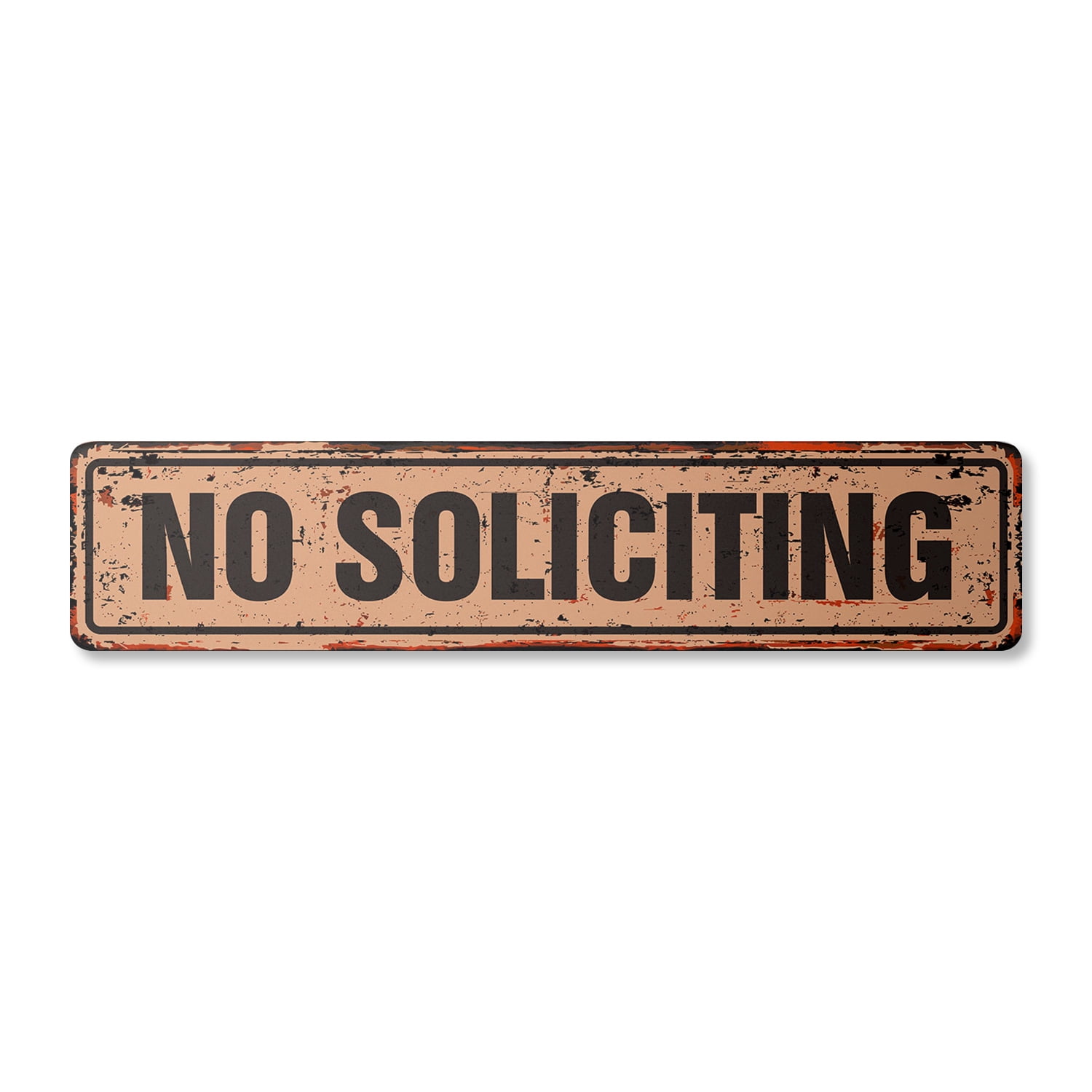 NO SOLICITING Vintage Aluminum Street Sign SOLICITING Metal Sign ...