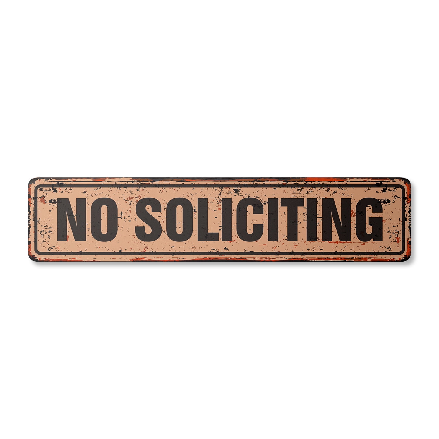 NO SOLICITING Vintage Plastic Street Sign SOLICITING SIGN solicitation ...