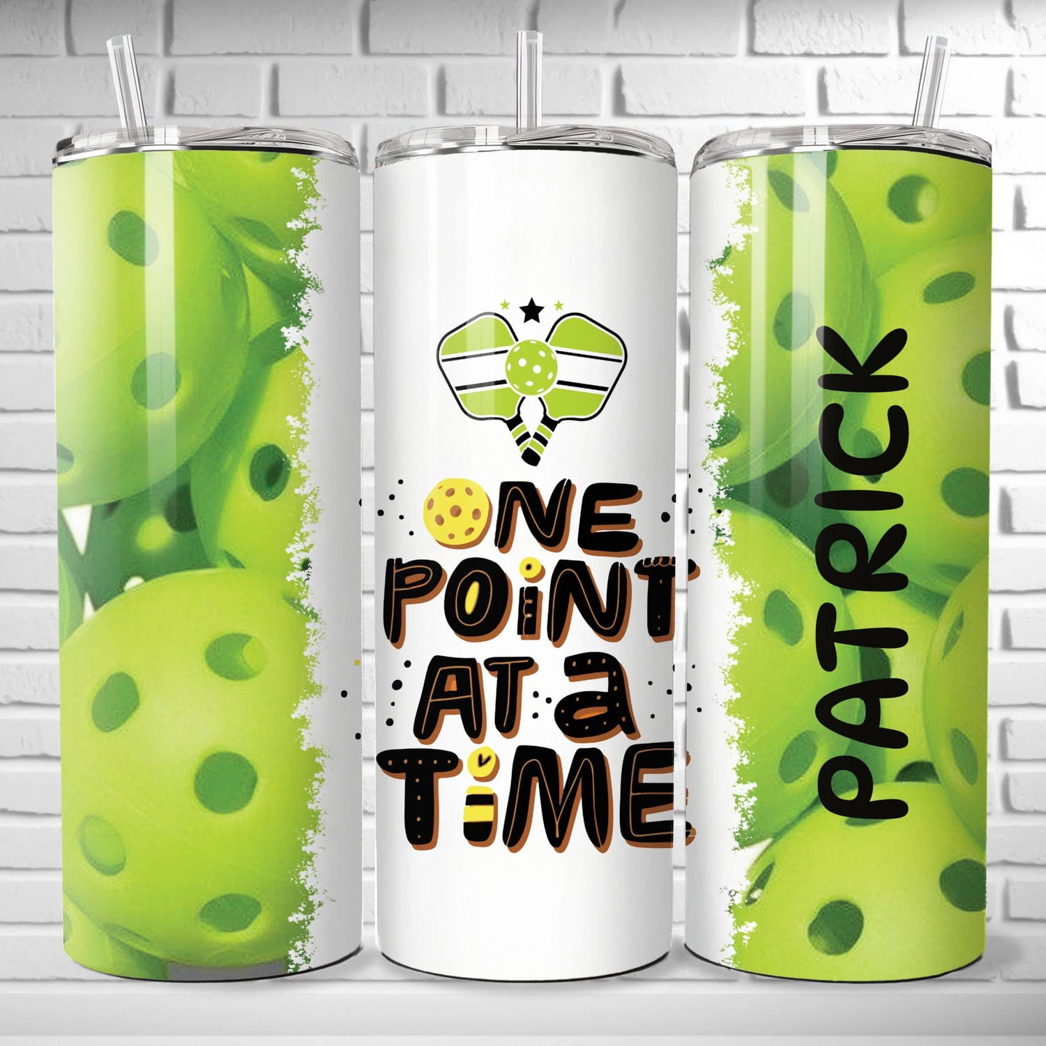 [NO STRAW] Personalized Pickleball Tumbler – 20oz Stainless Steel Cup ...