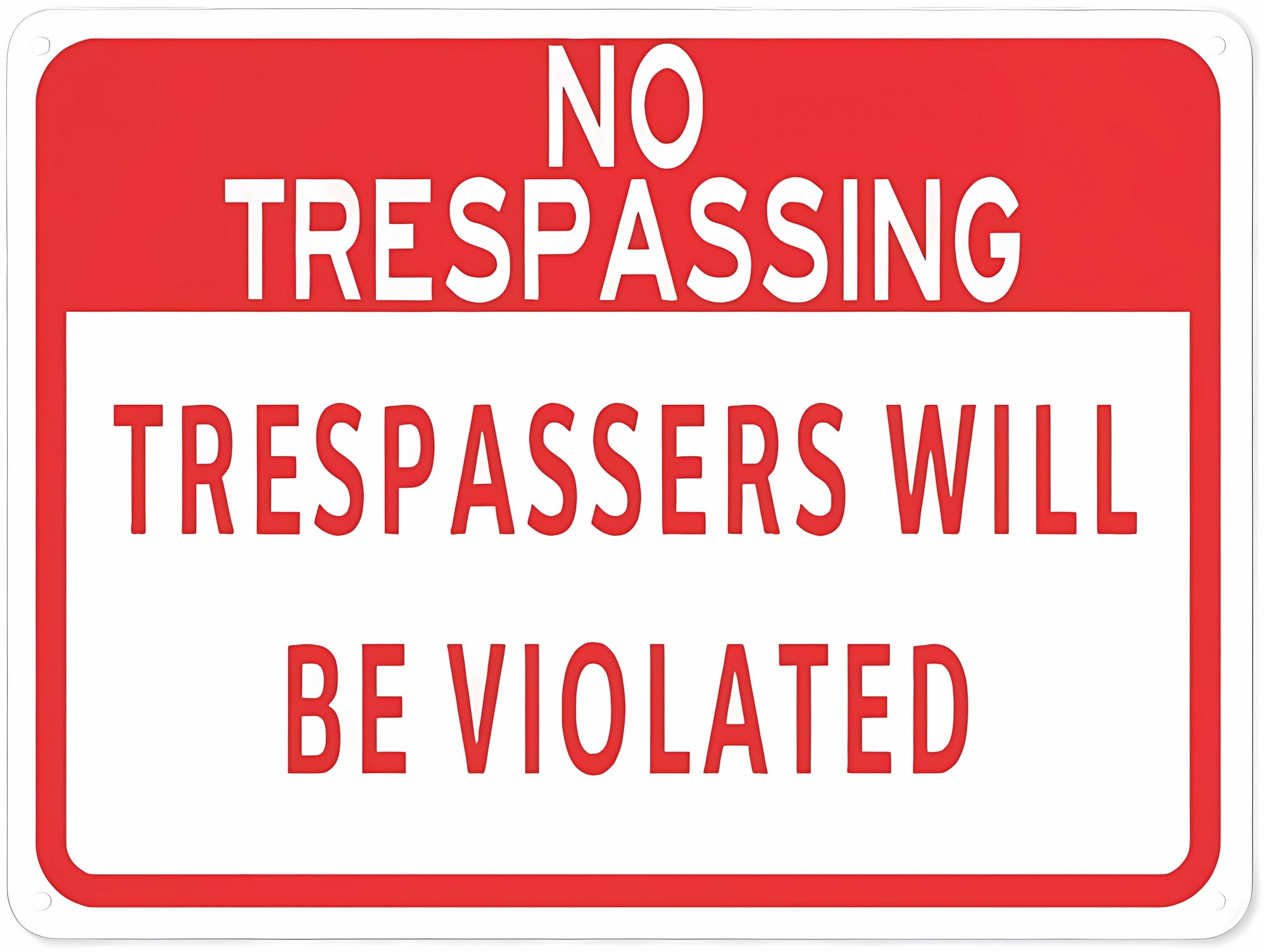 NO TRESPASSING TRESPASSERS Will BE Violated Safety Sign - 8"x12 ...