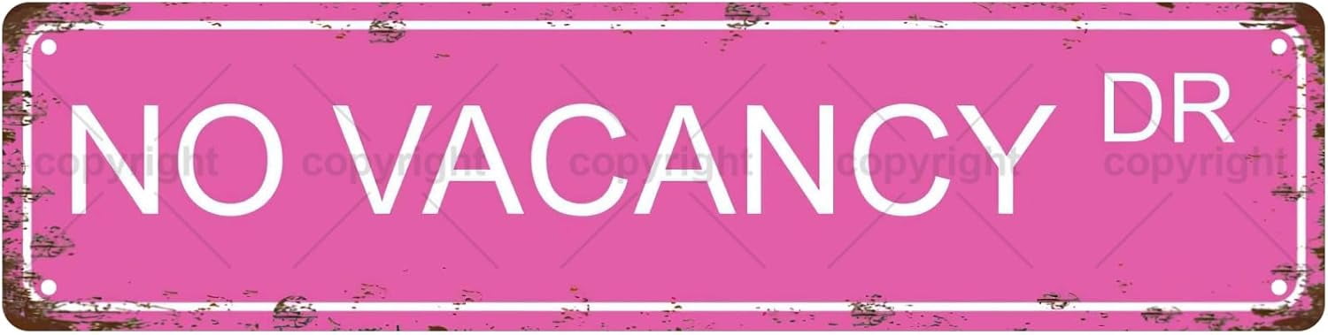 NO VACANCY DR Warning Vintage Metal Tin Street Sign Bar Cafe Garage ...