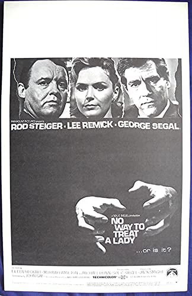 NO WAY TO TREAT A LADY (1968) Original Authentic Movie Poster 30x40 - S/S - Rolled - Rod Steiger ...