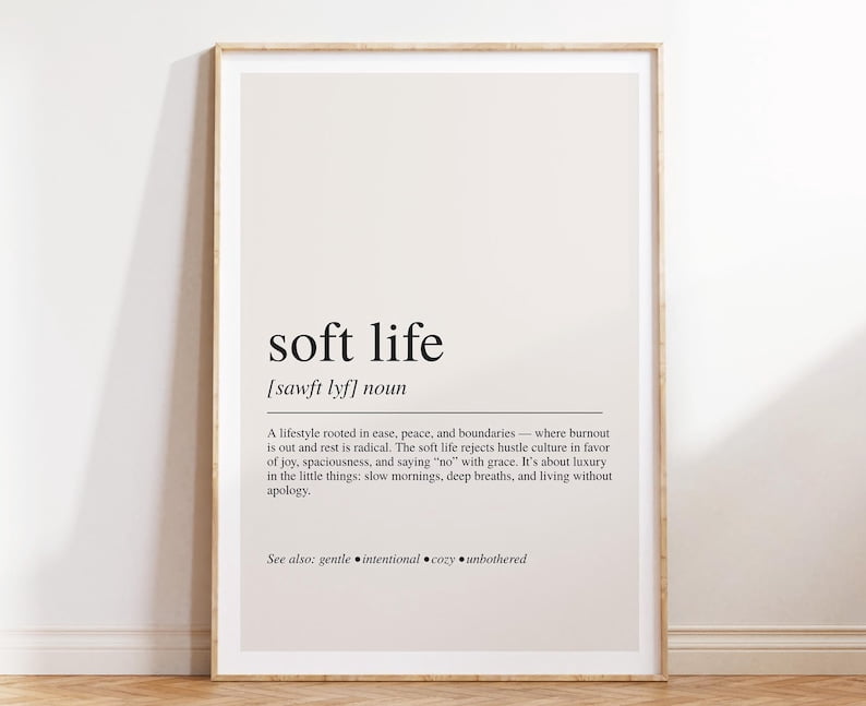 [NO frameless] MaisonPosterCo Soft Life Definition Relaxed Living Wall ...
