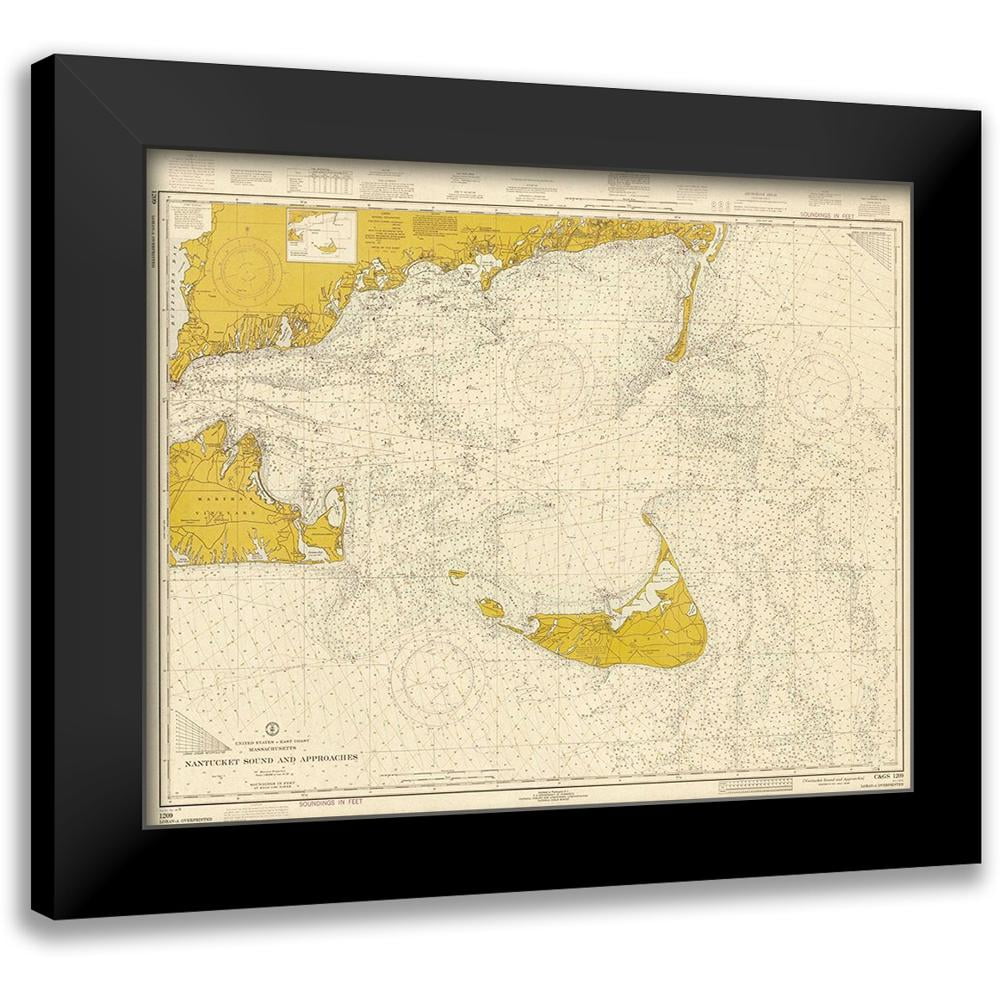 NOAA Historical Map and Chart Collection 14x12 Black Modern Framed ...