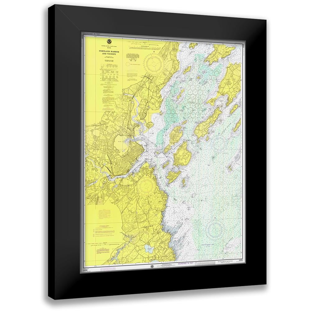 NOAA Historical Map and Chart Collection 11x14 Black Modern Framed ...