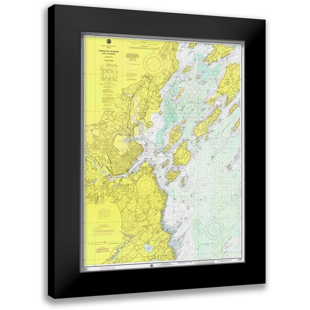 NOAA Historical Map and Chart Collection 11x14 Black Modern Framed ...